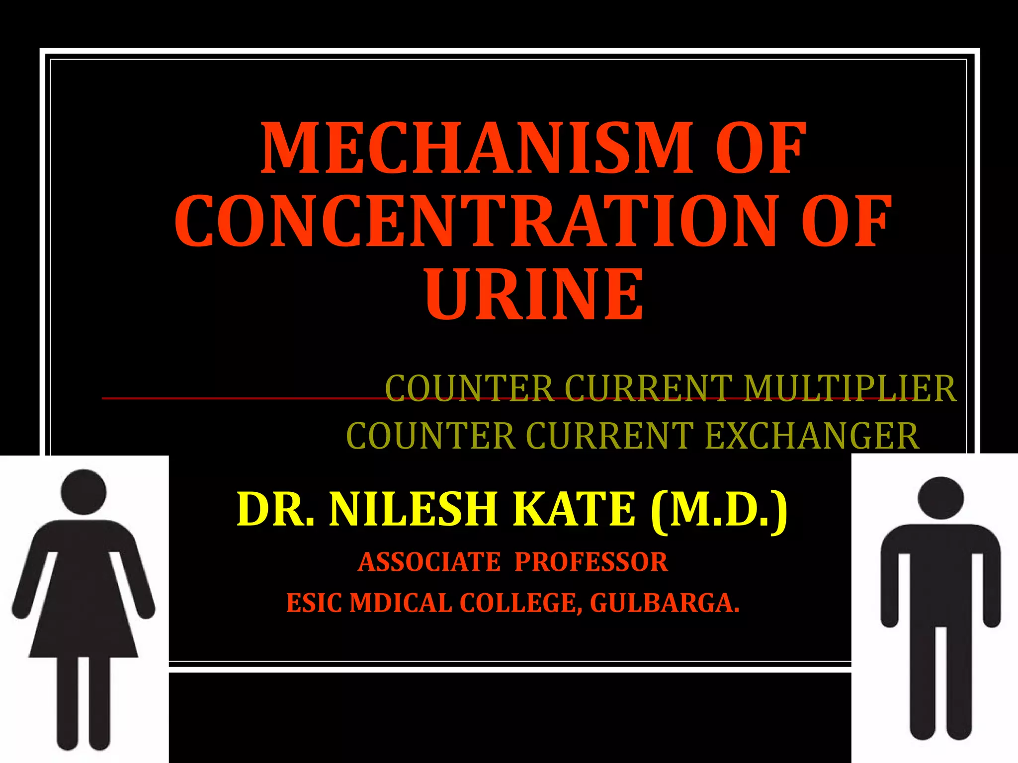 MECHANISM OF CONCENTRATION OF URINE | PPT