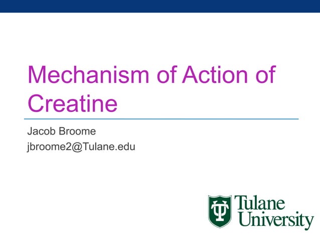 Mechanism of creatine | PPTX