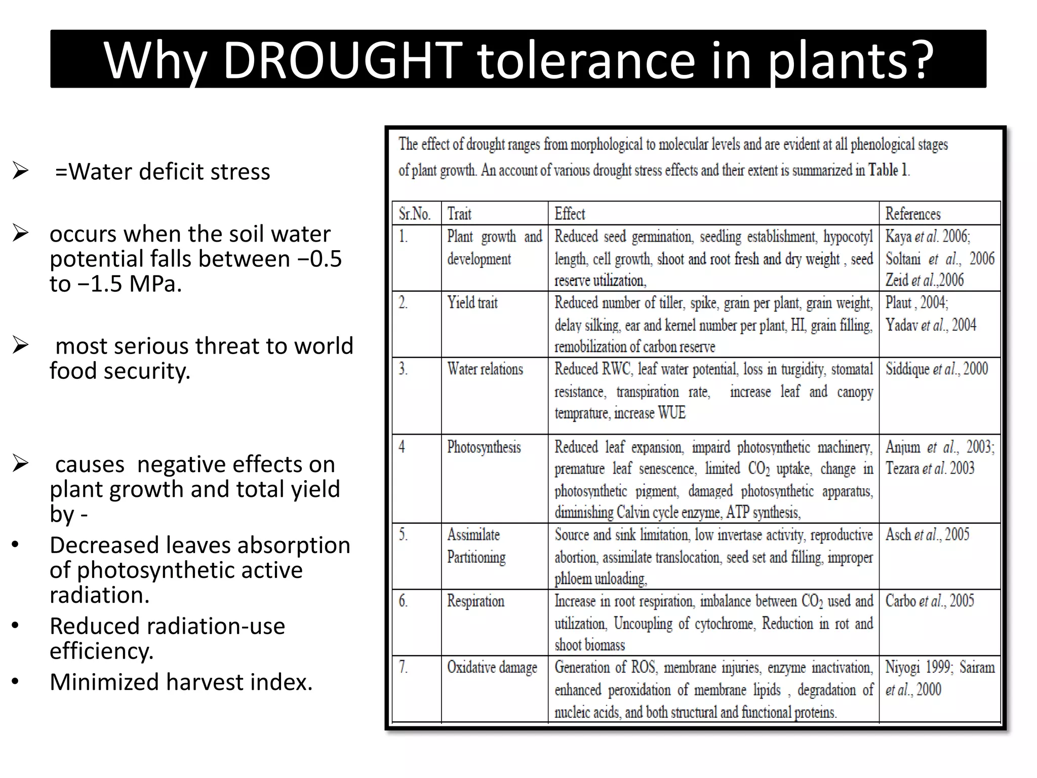 Mechanism of drought tolerence in plants | PDF