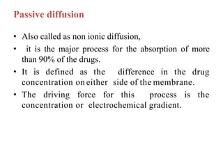 Mechanism of drug absorption | PPTX