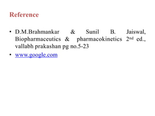 Mechanism of drug absorption | PPTX