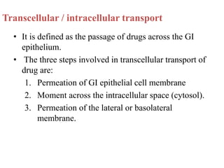 Mechanism of drug absorption | PPTX