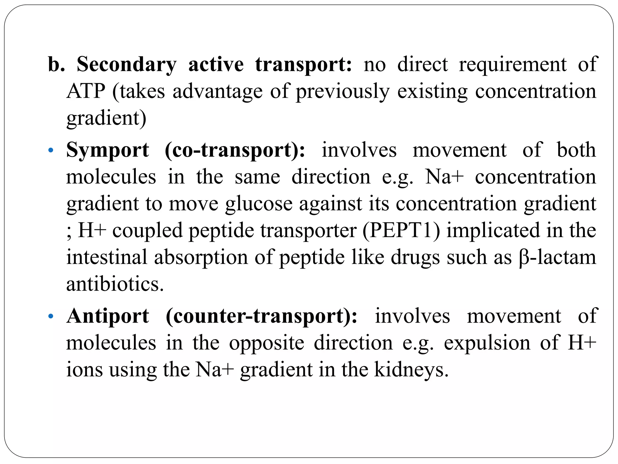 Mechanism of drug absorption in git | PPTX
