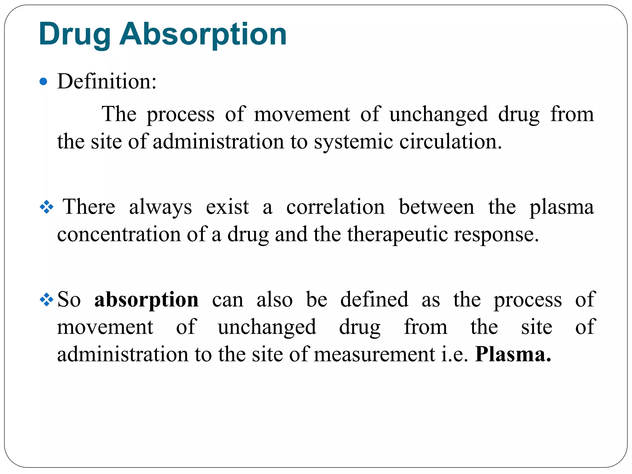 Mechanism of drug absorption in git | PPTX