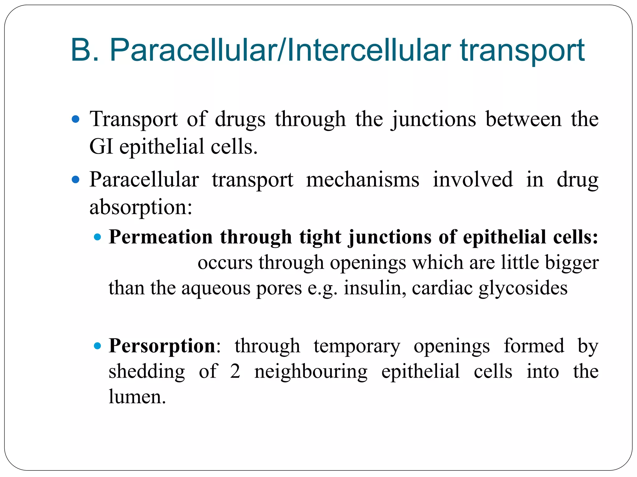 Mechanism of drug absorption in git | PPTX