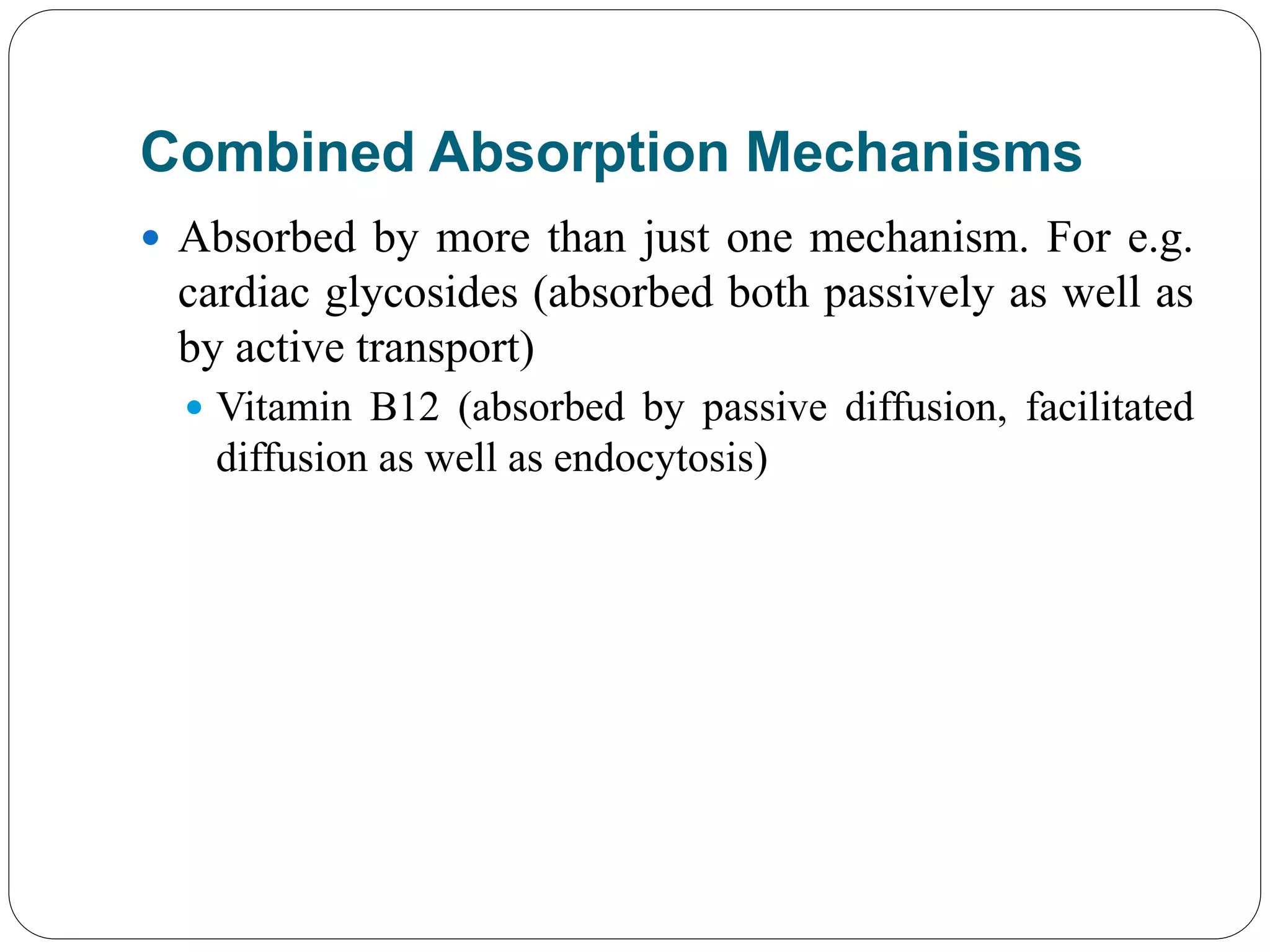 Mechanism of drug absorption in git | PPTX