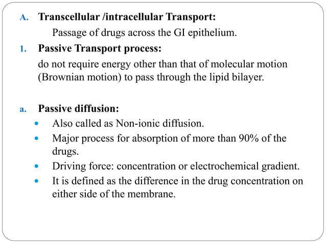 Mechanism of drug absorption in git | PPTX | Digestive Disorders ...