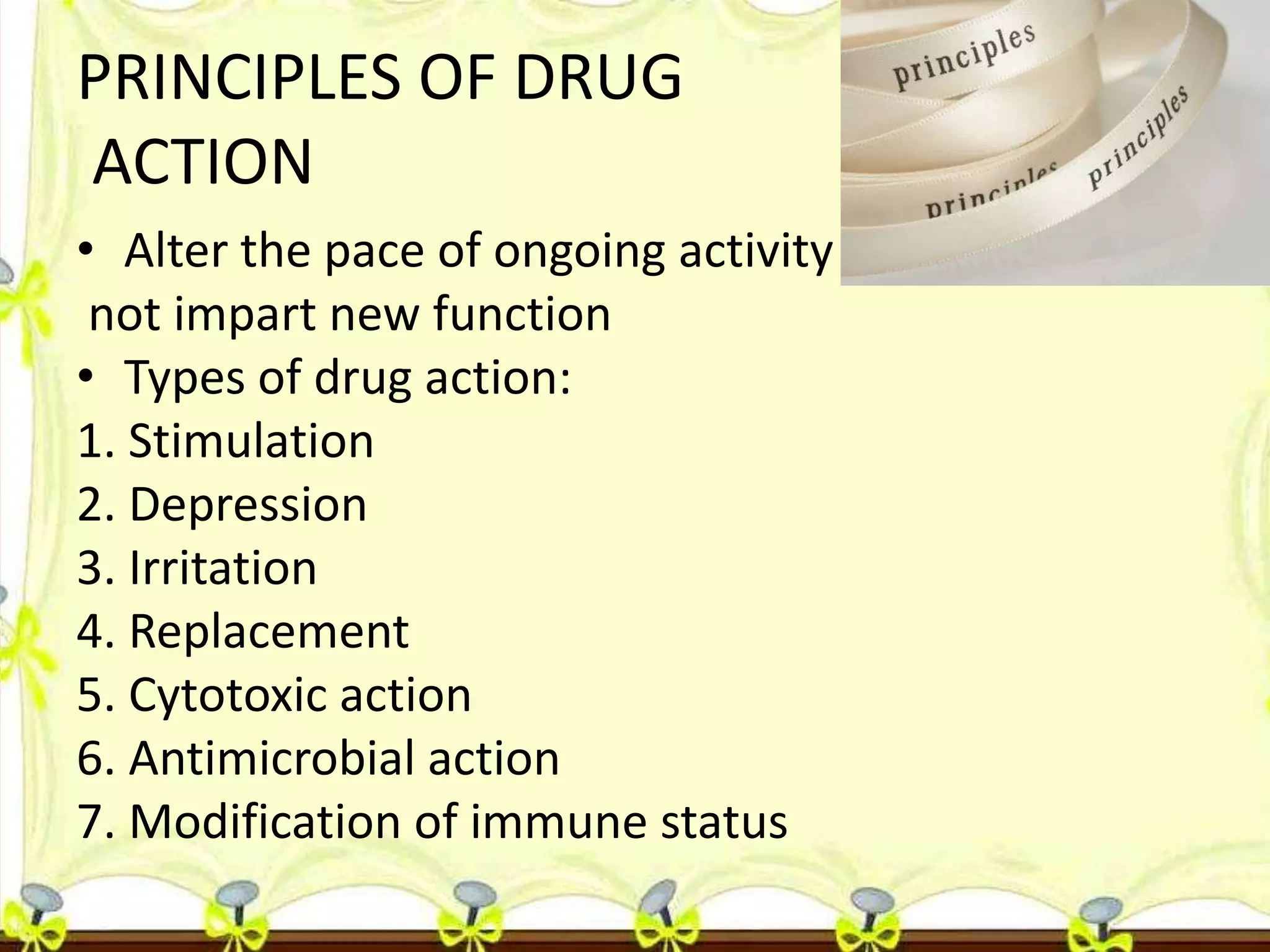 Mechanism of drug action | PPTX