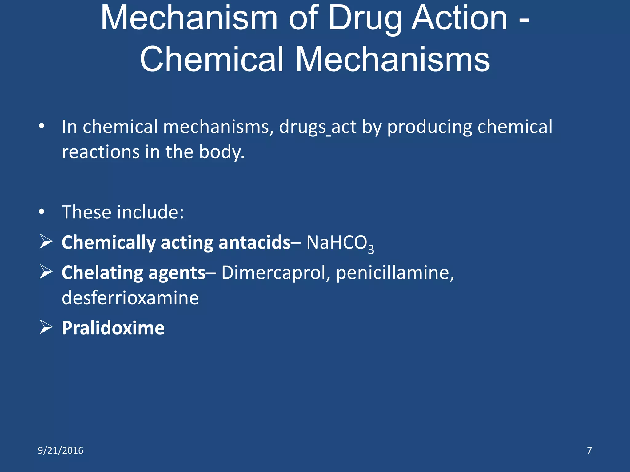 Mechanism of drug action | PPTX