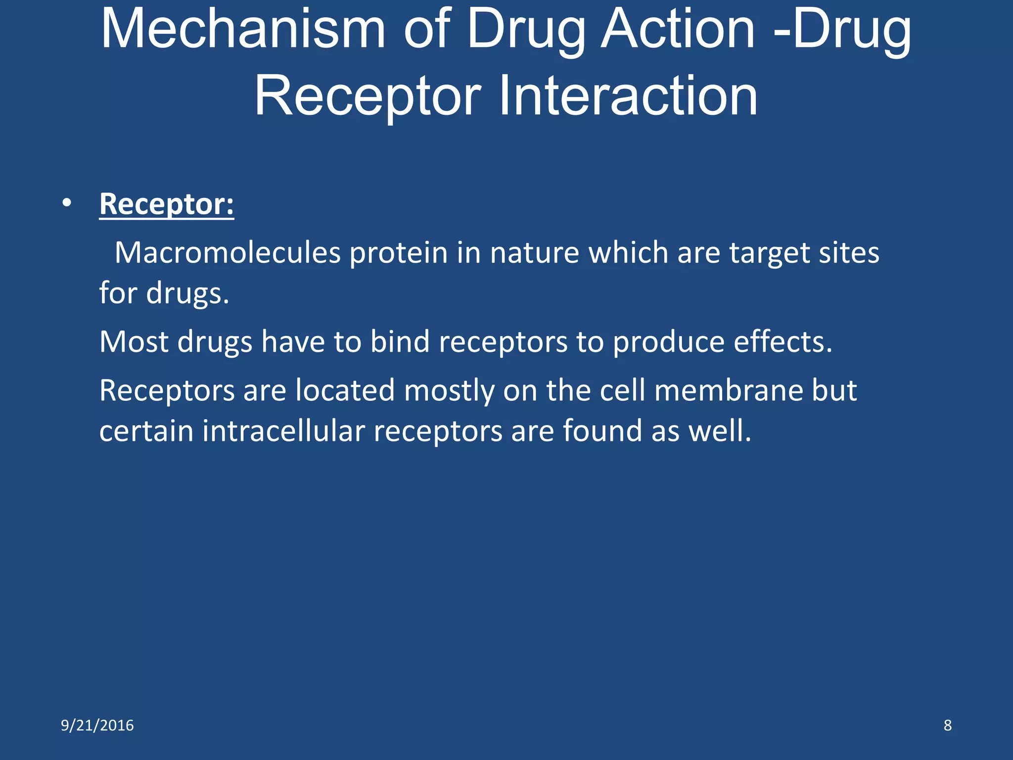 Mechanism of drug action | PPTX