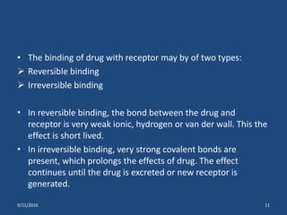 Mechanism of drug action | PPTX