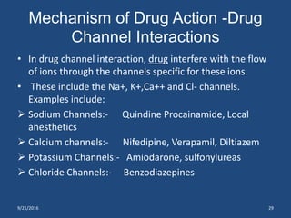 Mechanism of drug action | PPTX