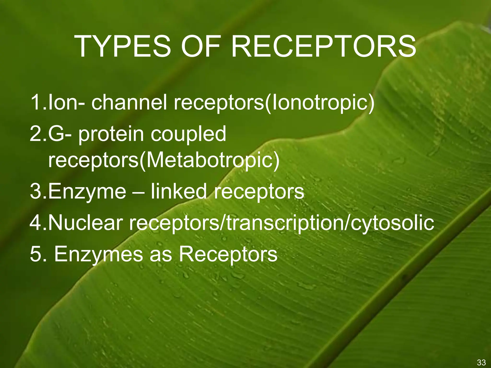 Mechanism of drug action,drug receptor phrmacology | PPT