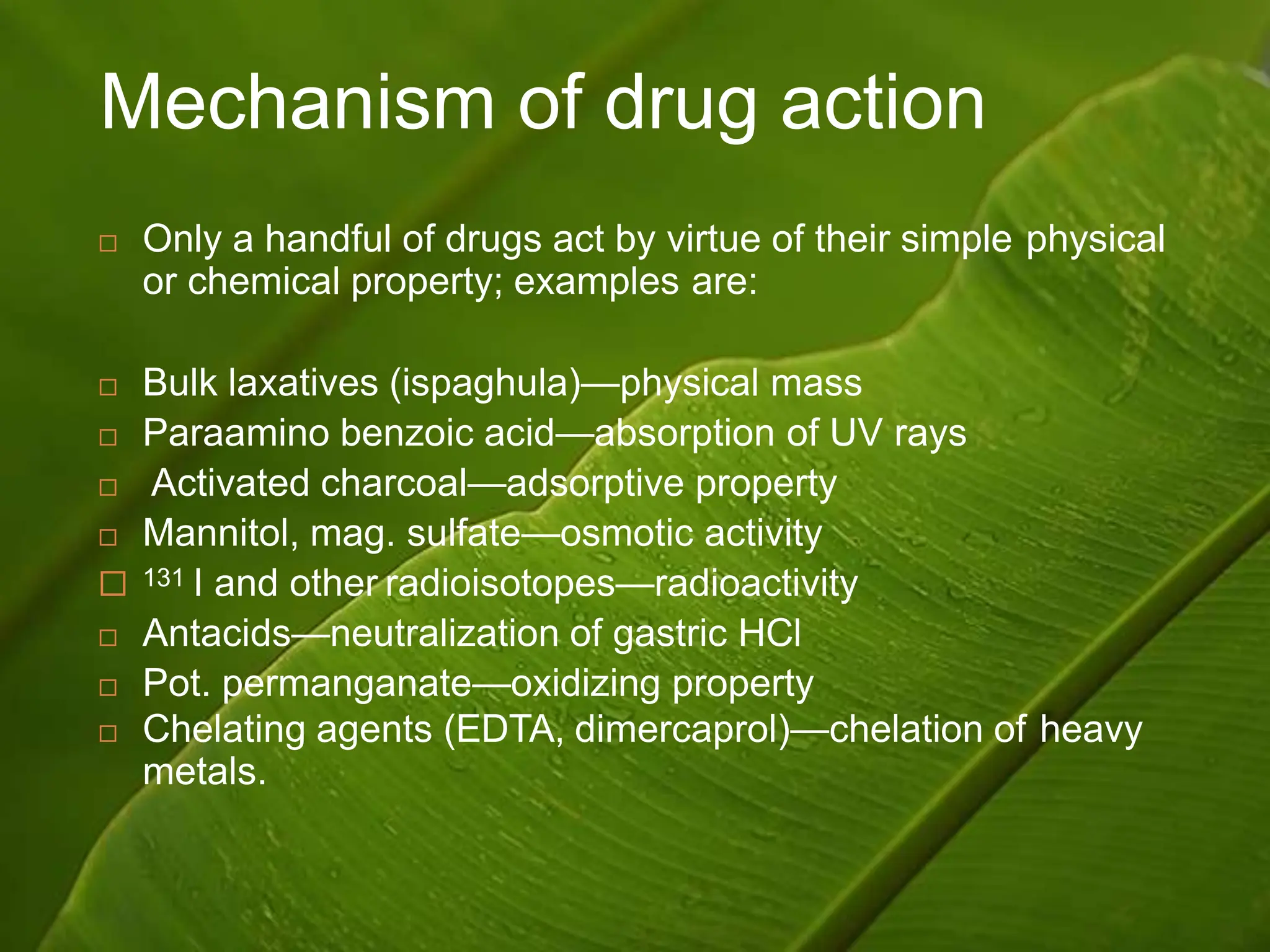 Mechanism of drug action,drug receptor phrmacology | PPT
