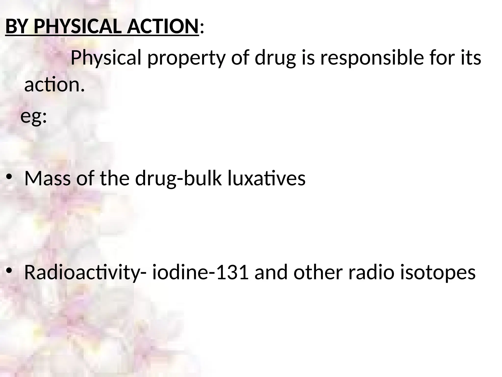 mechanism of drug action department of pharmacology | PPTX
