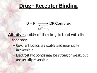 mechanism of drug action department of pharmacology | PPT
