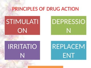 mechanism of drug action department of pharmacology | PPTX
