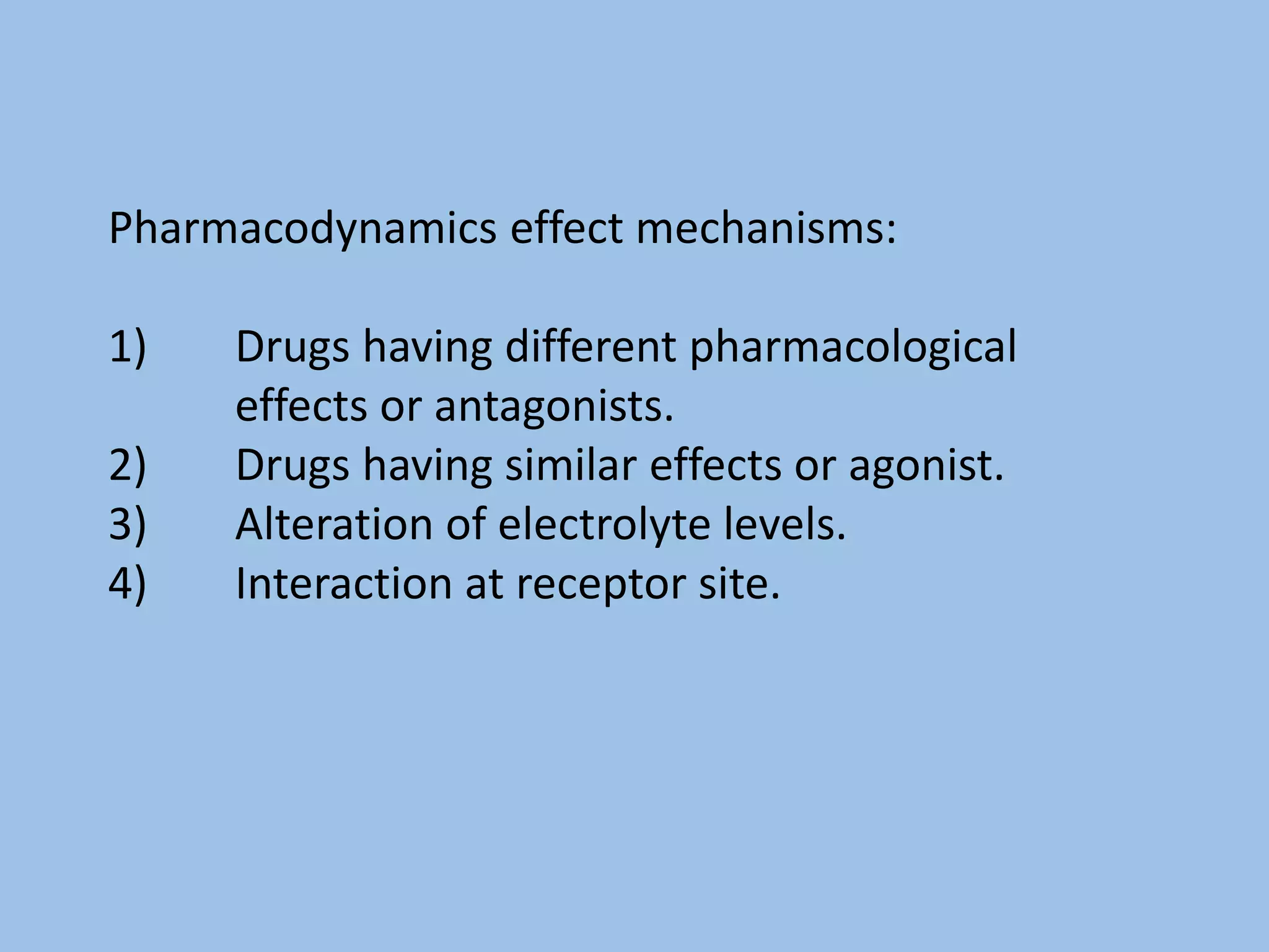 Mechanism of drug action (pharmacokinetic and pharmacodynamic ) | PPTX