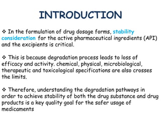 Mechanism of drug degradation and protection | PPTX