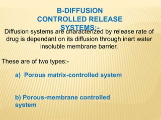 Mechanism of drug release by pd | PPTX