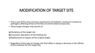 Mechanism of drug resistance | PPTX