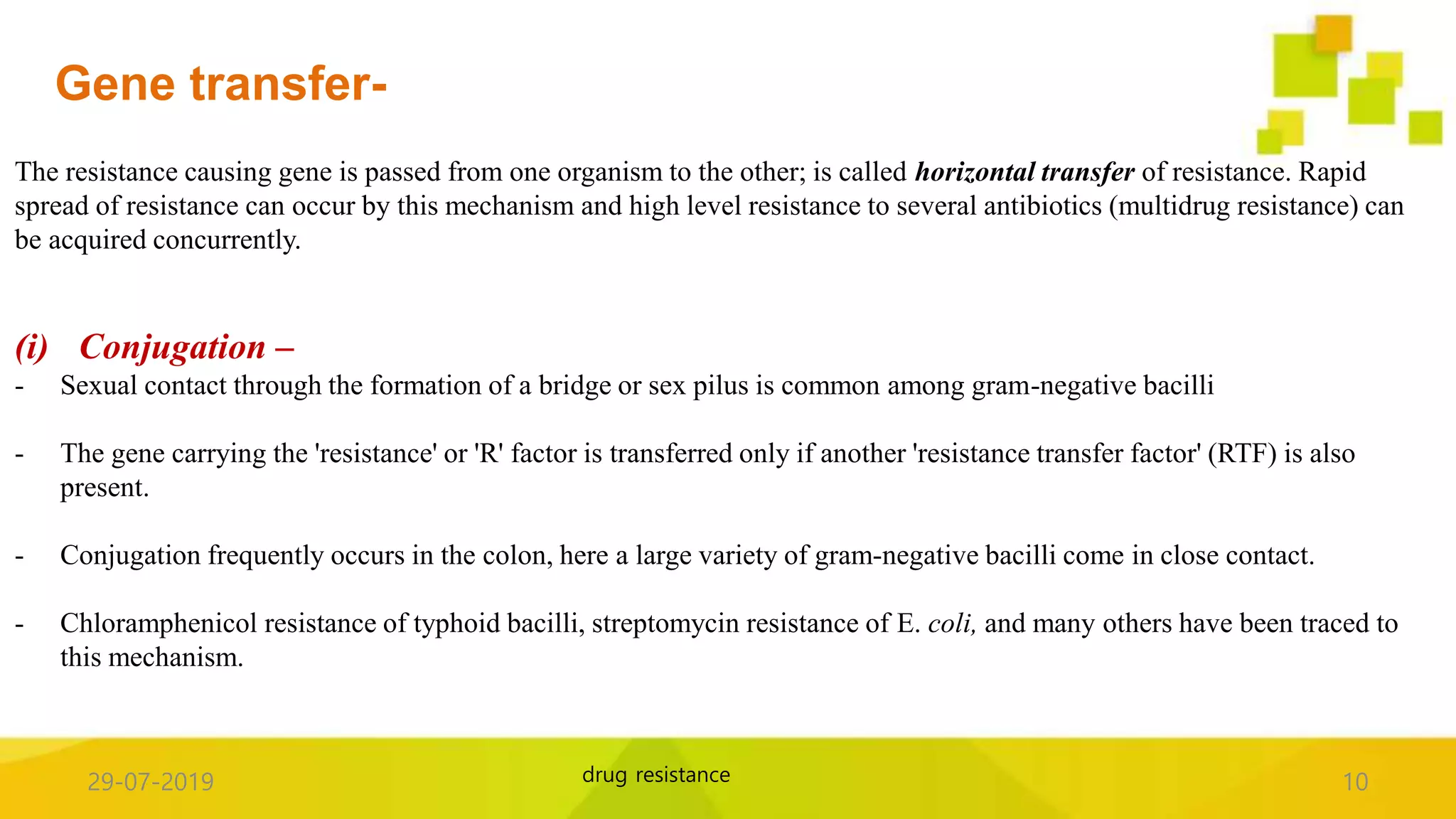 Mechanism of development for drug resistance | PPTX
