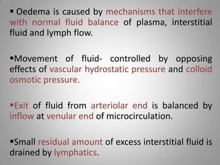 Mechanism of edema | PPTX