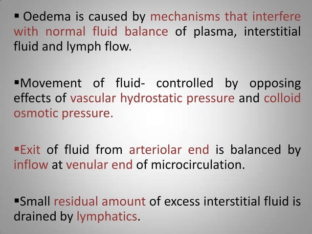Mechanism of edema | PPTX
