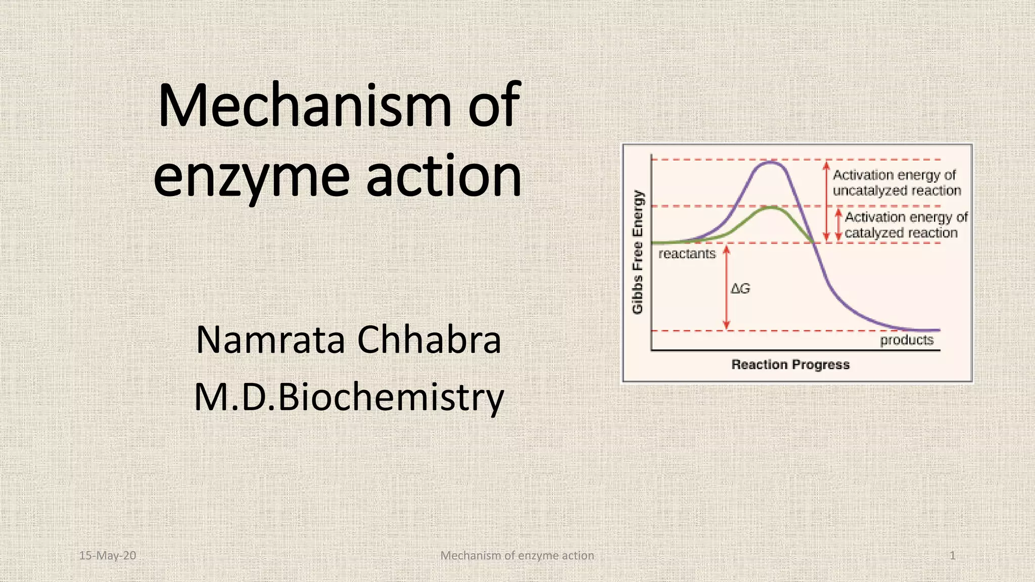 Mechanism of enzyme action | PDF