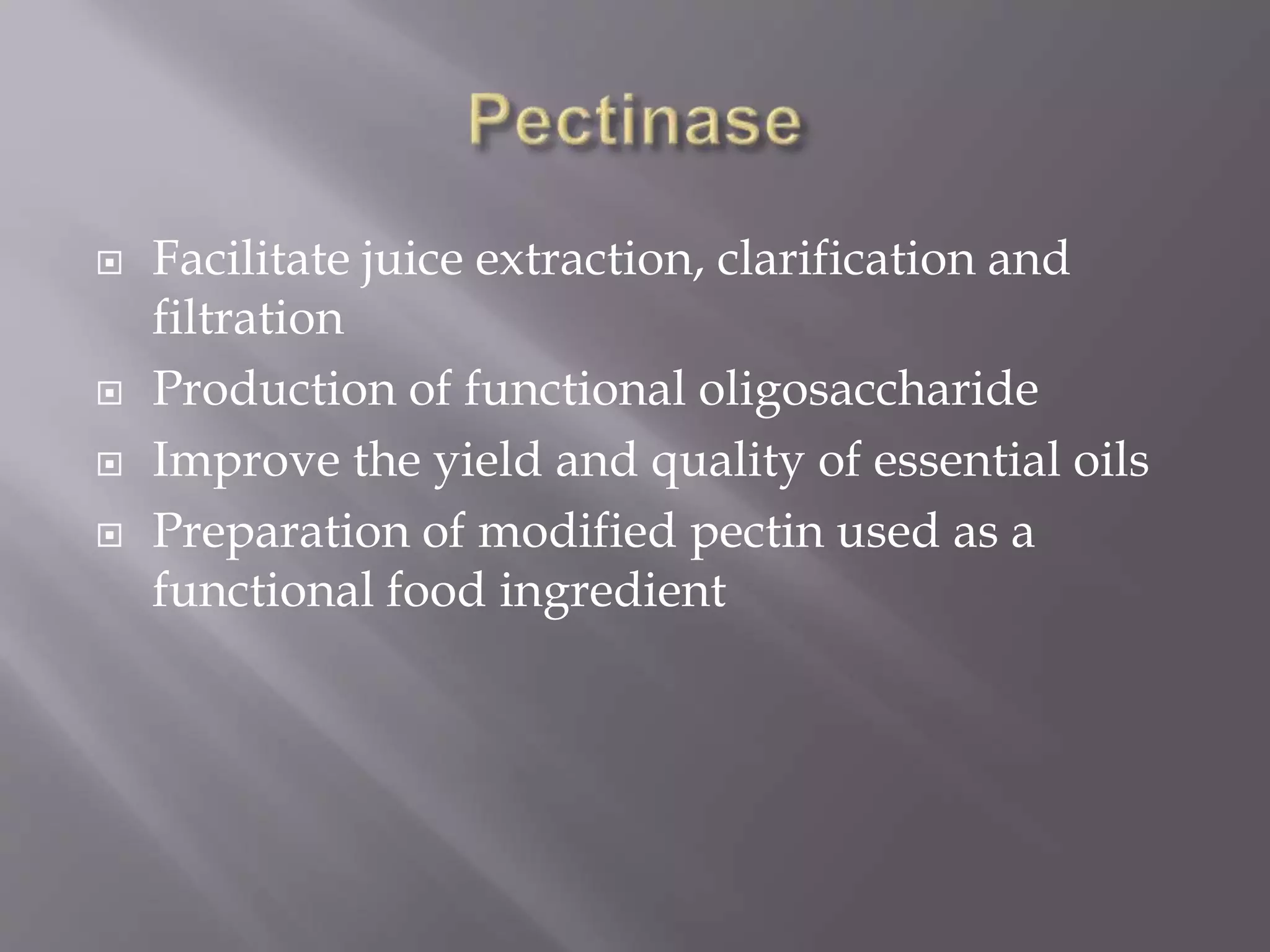 Mechanism of enzyme and function in food processing | PPTX