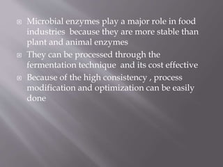 Mechanism of enzyme and function in food processing | PPTX