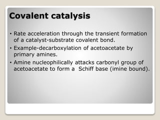 Mechanism of enzyme catalysis | PPTX