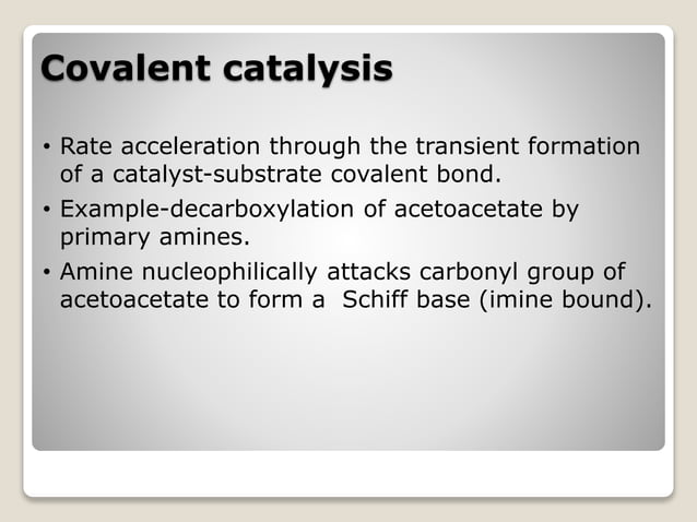 Mechanism of enzyme catalysis | PPTX