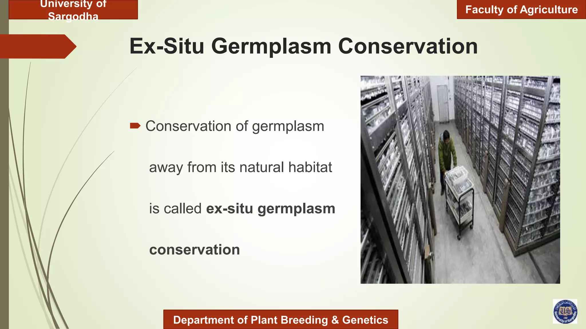 Mechanism of gene banking or Plant Genetic Resources | PPTX