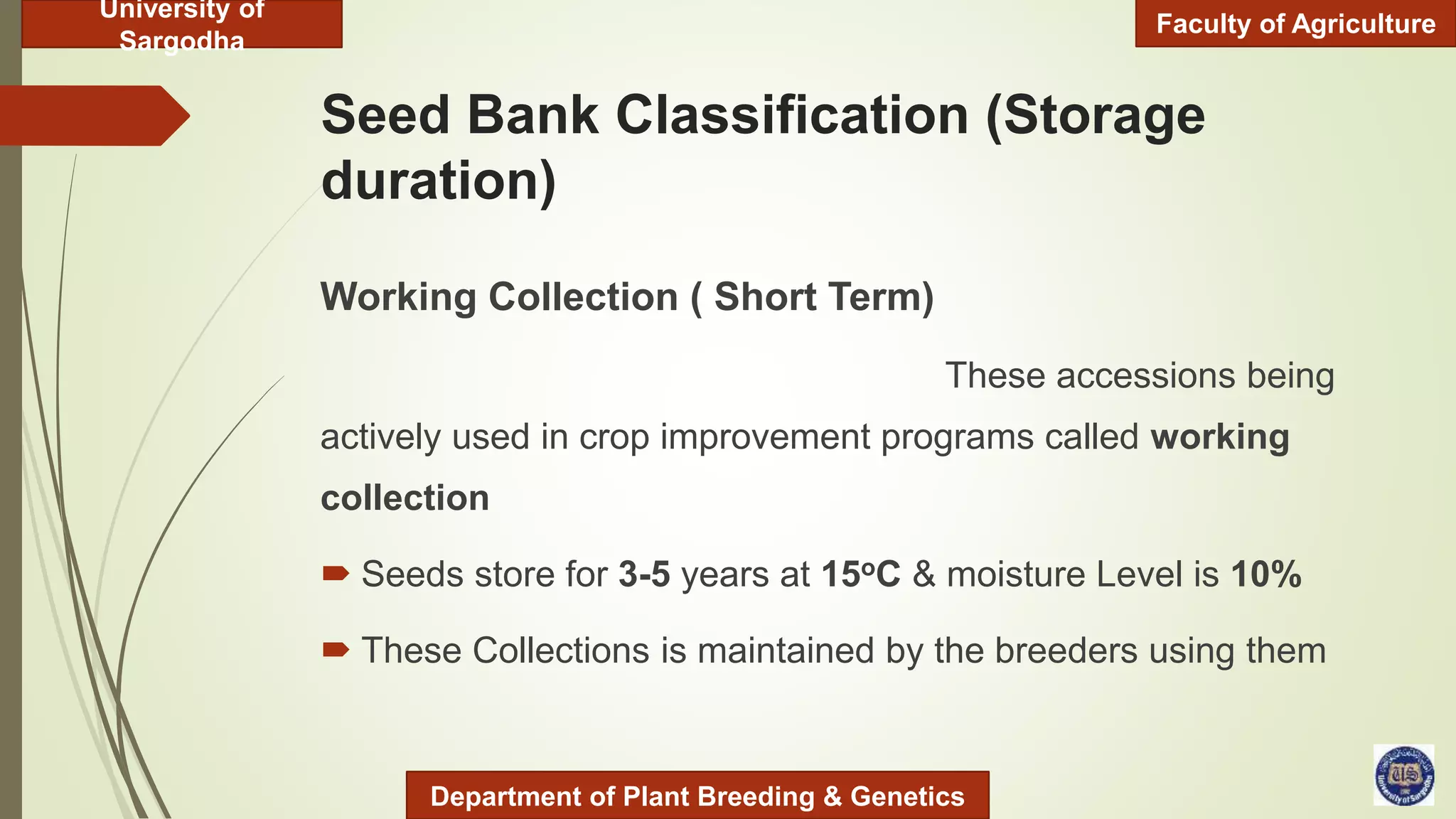 Mechanism of gene banking or Plant Genetic Resources | PPTX