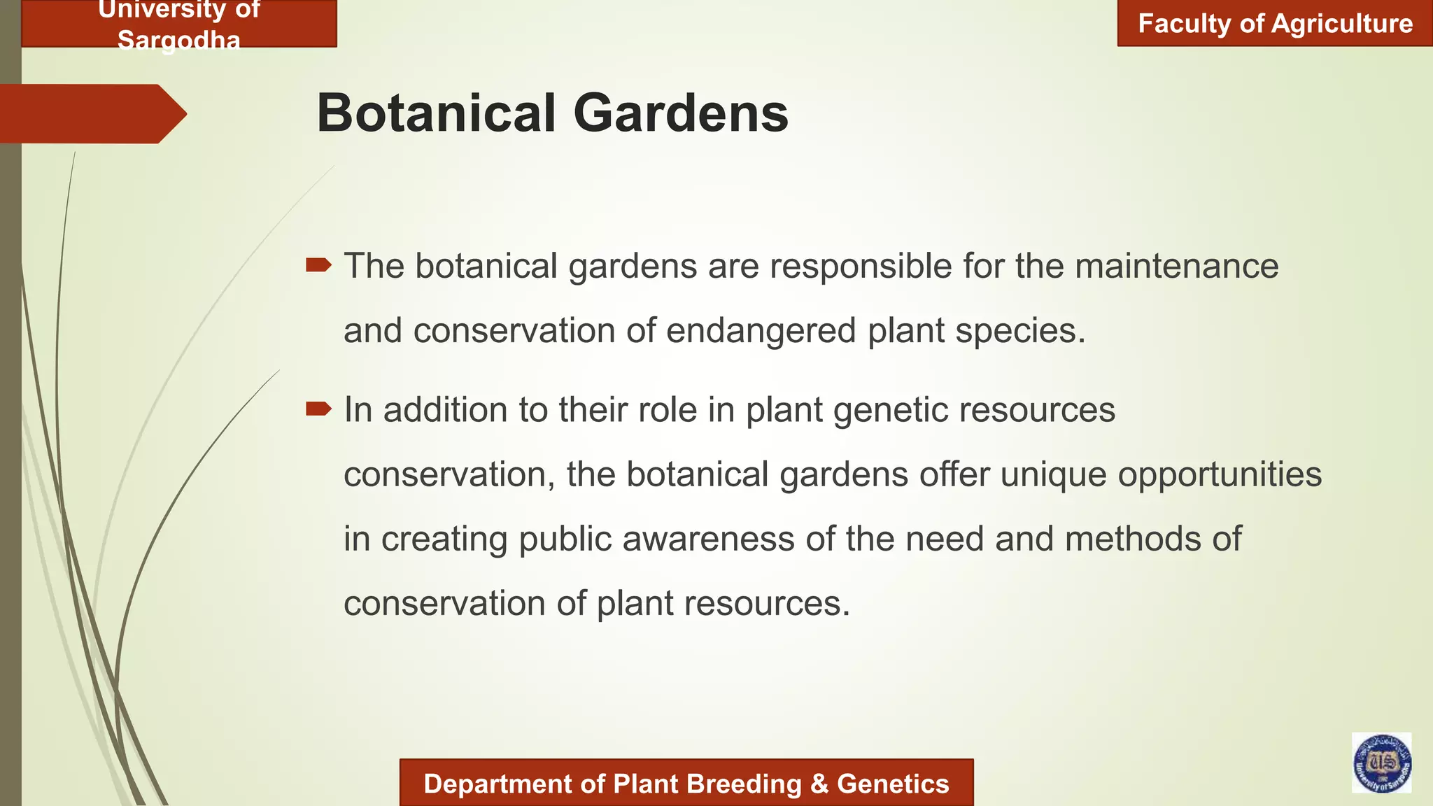 Mechanism of gene banking or Plant Genetic Resources | PPTX