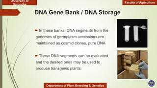 Mechanism of gene banking or Plant Genetic Resources | PPTX