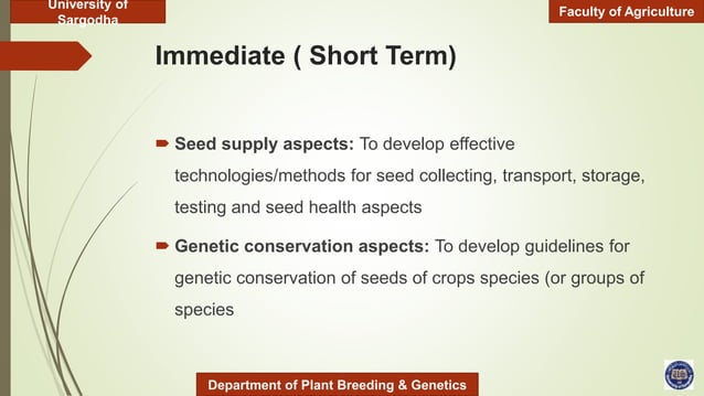 Mechanism of gene banking or Plant Genetic Resources | PPT