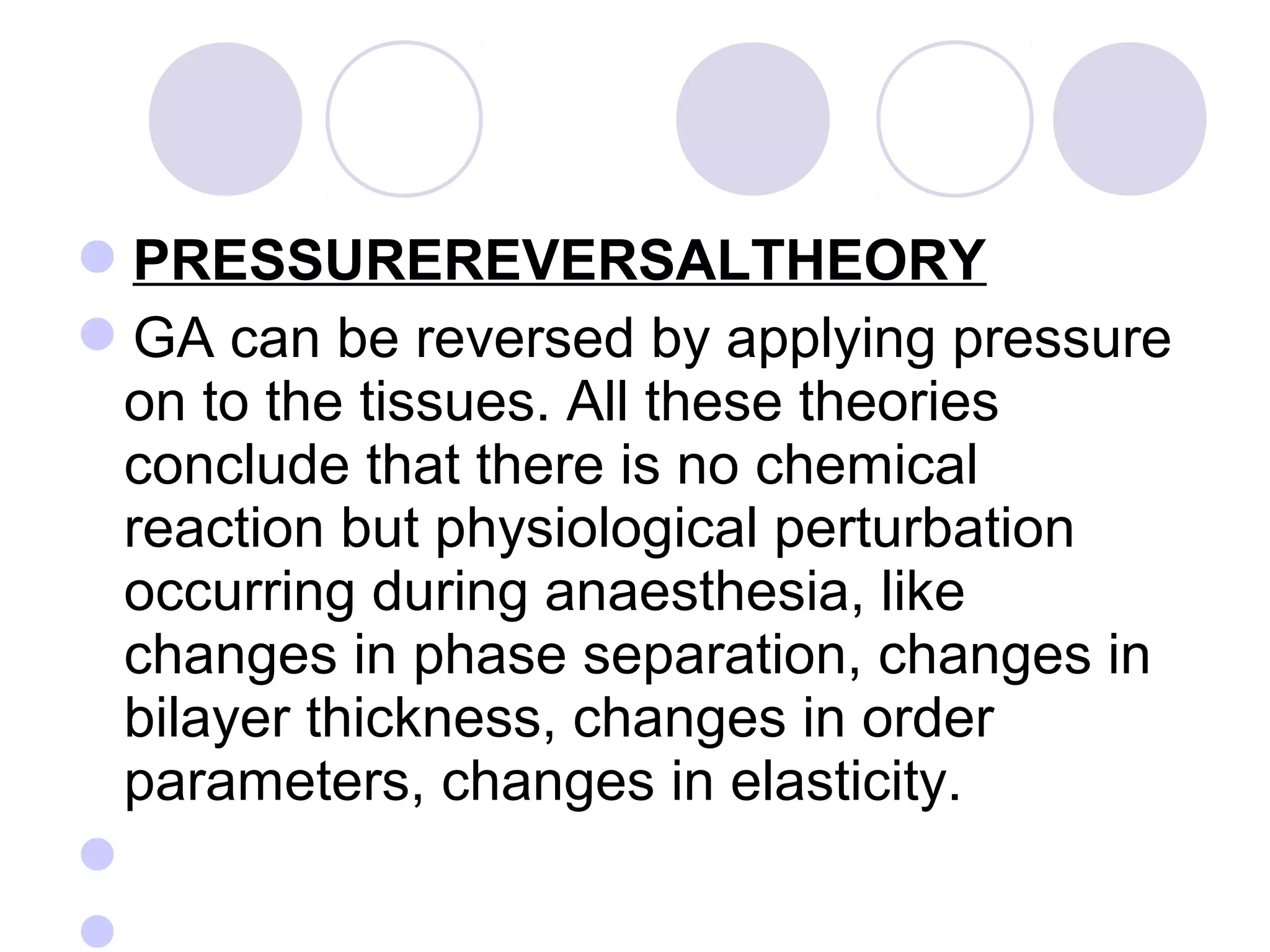 Mechanism of general anaesthesia at molecular level. | PPT