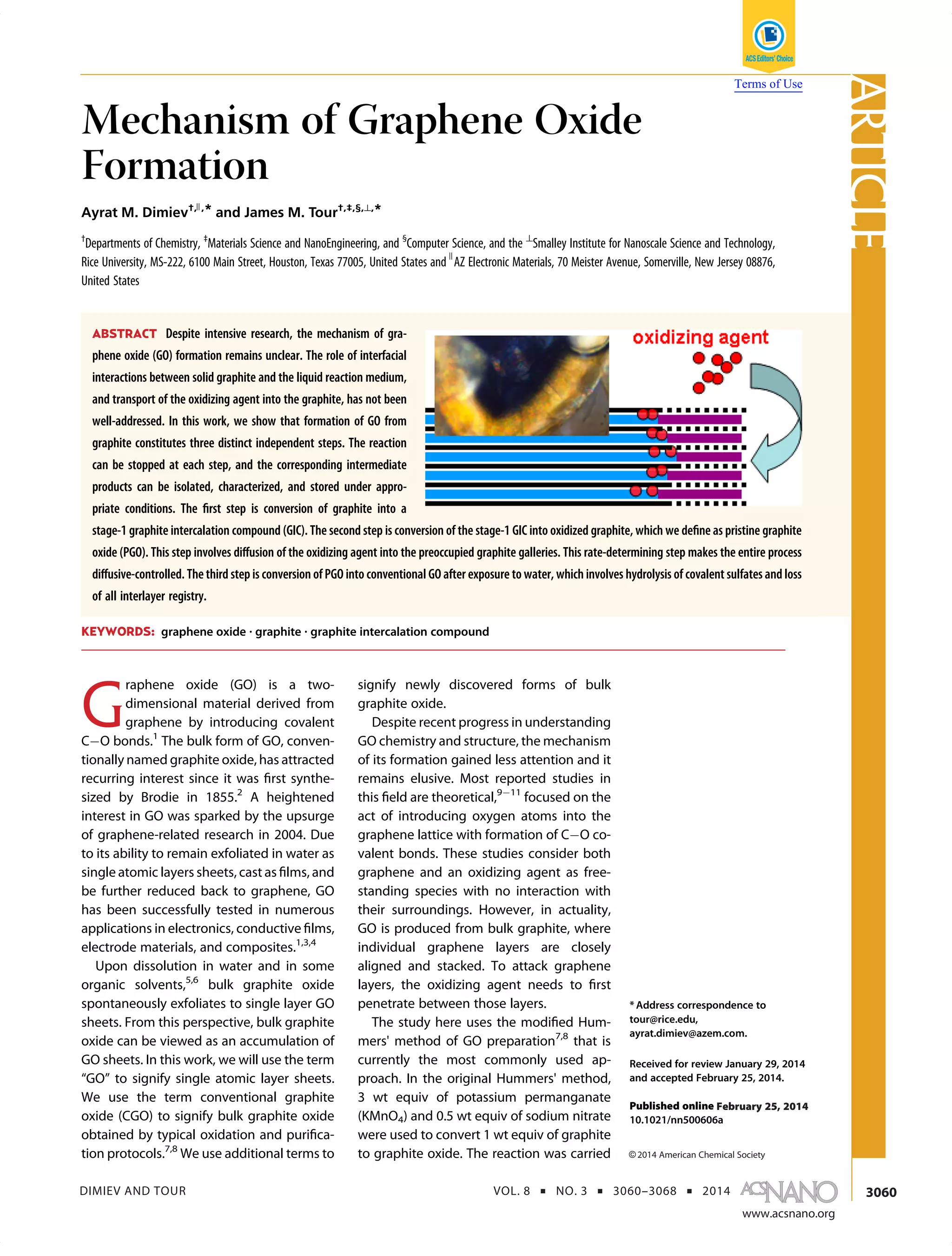 Mechanism of graphene oxide | PDF | Chemistry | Science
