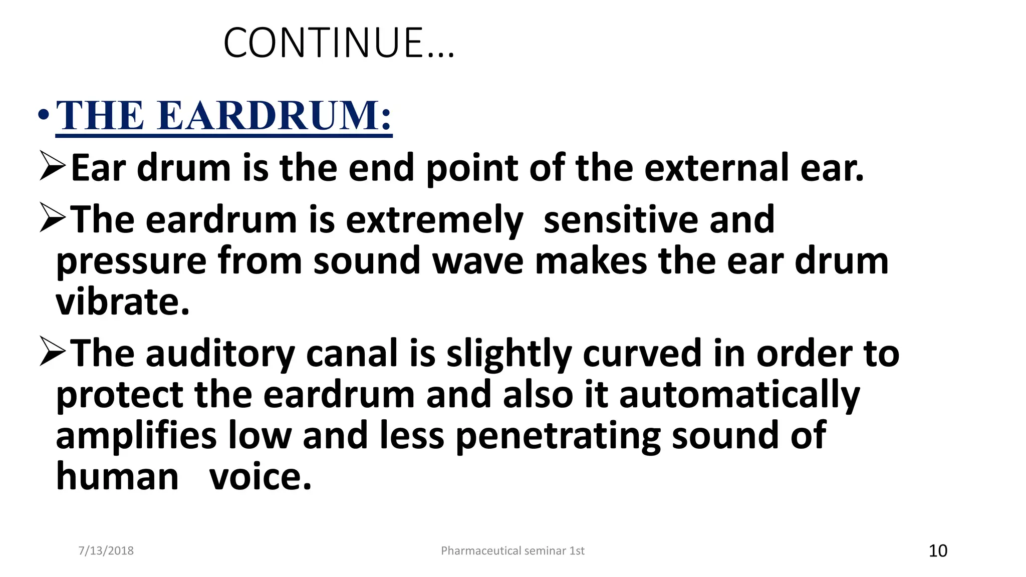Mechanism of Hearing (presentation) | PPTX