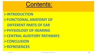 Mechanism of Hearing (presentation) | PPTX