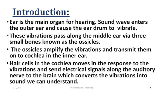 Mechanism of Hearing (presentation) | PPTX | Digital Audio | Computer ...