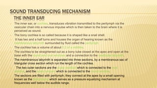 HEARING - MECHANISM, DYSFUNCTION AND TREATMENT | PPTX