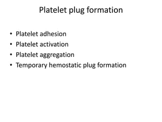 Mechanism of hemostasis copy | PPT