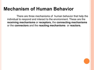 Mechanisms of Human Behavior | PPTX | Eye and Vision Conditions ...