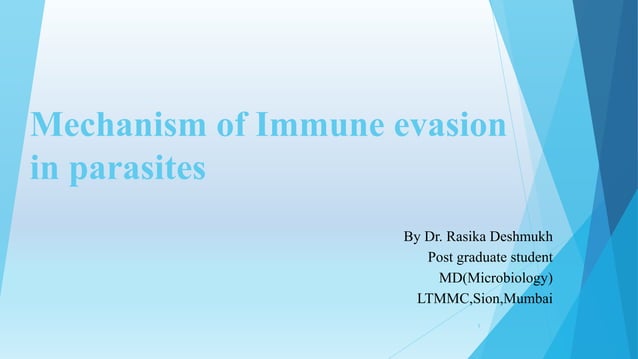 Mechanism of immunoevasion in parasites 2018 06-17 | PPTX | Infectious ...