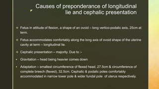 Postition of fetus and Mechanism of labor | PPTX