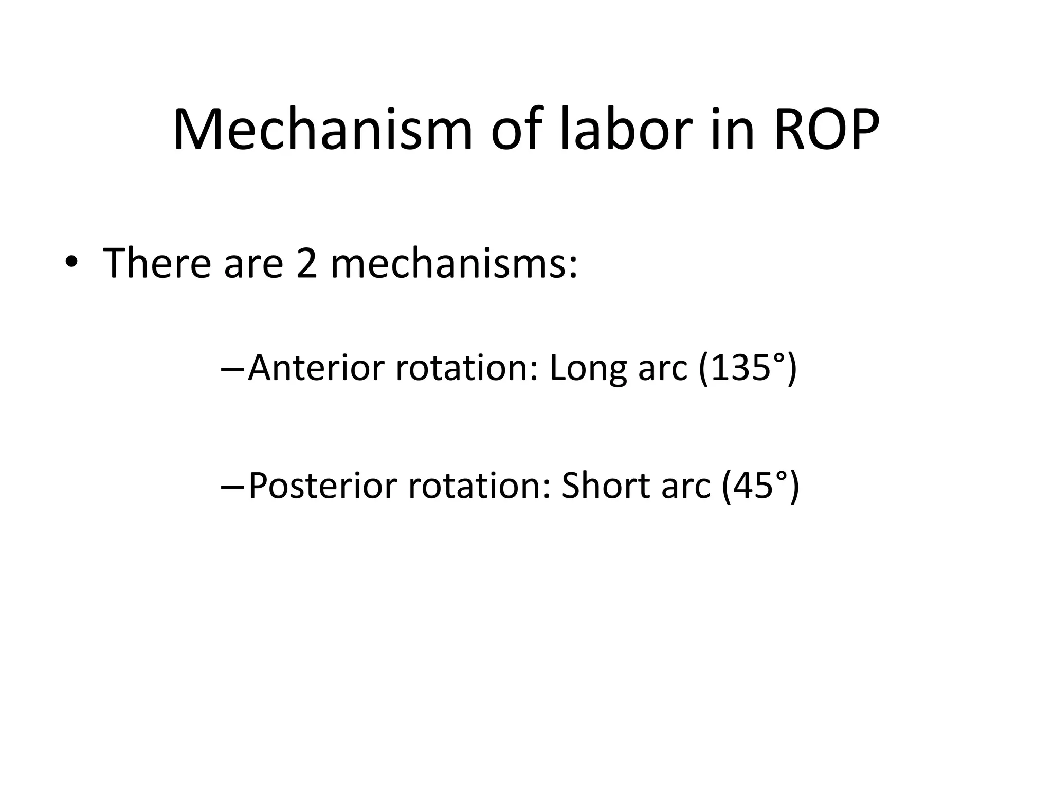 Mechanism of labor in right occipito posterior position | PPTX