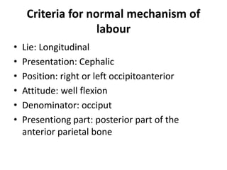 Mechanism of labour | PPTX